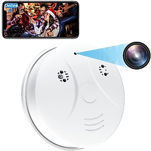 Kestanlora Hidden Camera Smoke Detector WiFi Spy Camera Hidden Cameras HD 1080P Wireless Small Camera with Night Vision and Motion Detection Spy Cameras for Home Security Nanny Cams