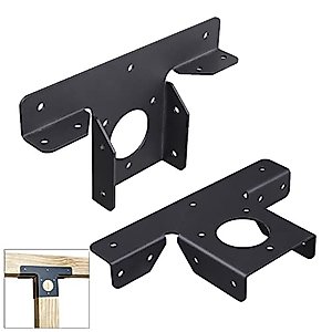 Chooglkj 2Pcs Heavy Duty Pergola Corner Brackets Extension 3-Way T Brackets for 4x4 (Actual:3.5 Inch) Post Bracket Pergola Gazebo Kit (2)