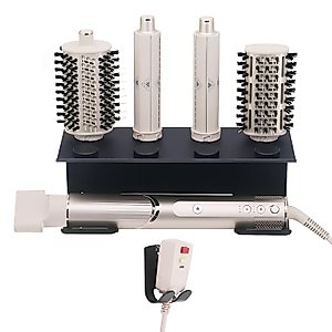Buwico Storage Holder for Shark Flexstyle, Airwrap Holder Wall Mount for Shark H430 Flexstyle, Aluminum Alloy Wall Storage Organizer Stand Rack for Shark Flexstyle/Dyson Airwrap Styler (Black)