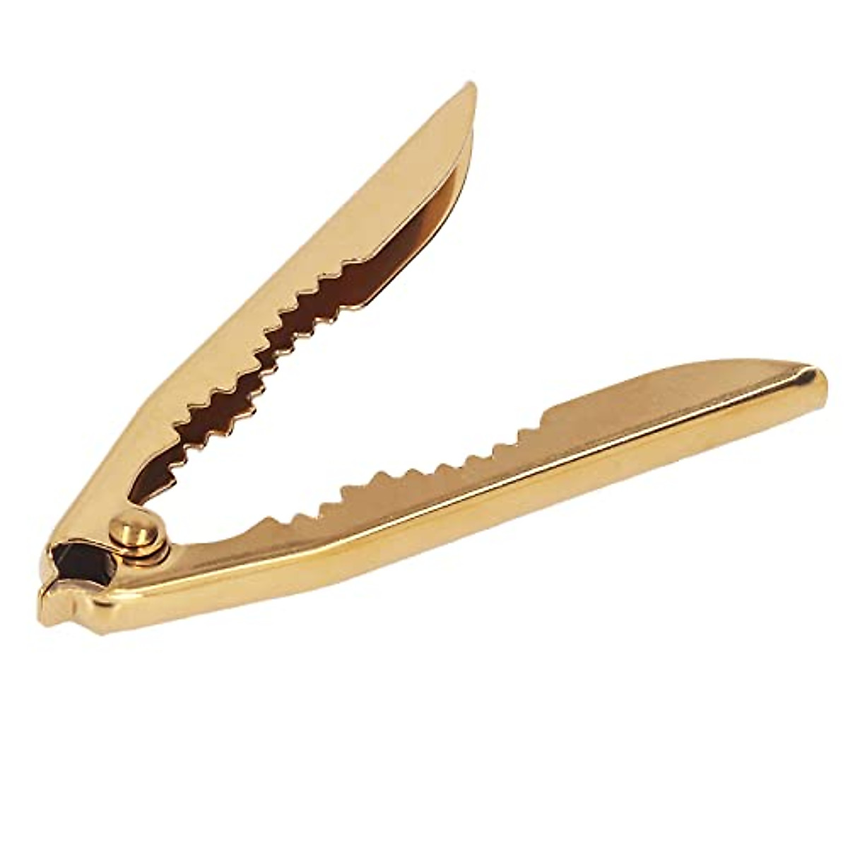 Gold Nut Crackers 5.5Inch Crab Cracker Non Slip Robust Stainless Steel Nutcracker Chestnut Walnut Opener Clip for Kitchen