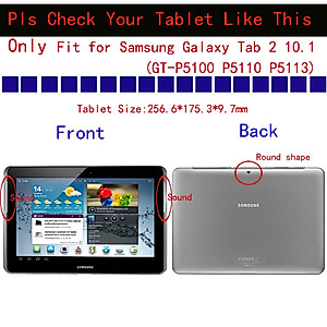 Kuesn Tab 2 10.1 gt-p5100 p5110 Cover case-Folio flip Book Cover case for Samsung Galaxy tab 2 10.1 Elastic Band Closure pu Leather Stand Cover (Black)