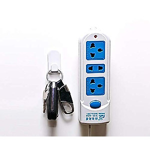 WOIWO 4 Set Remote Control Wall Self Adhesive Hook, Multiuse TV Remote Control Air Conditioning Cordless Phone Sticky Wall Mount Key Hanger Organizer Holder