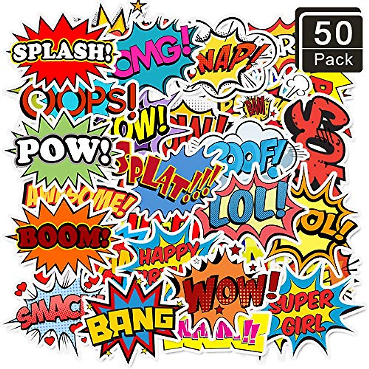 ATP ADT 12PCS Superhero Slap Bracelet for Kids Boys & Girls - Superhero Birthday Party Supplies Favors - Super Hero Avengers Toys - Comic Super Hero Party Stickers (50 Pack) Carnival Prizes