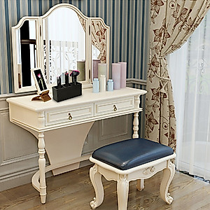 HBlife Makeup Brush Holder Organizer, 3 Slot Acrylic Cosmetics Brushes Storage Solution, Black