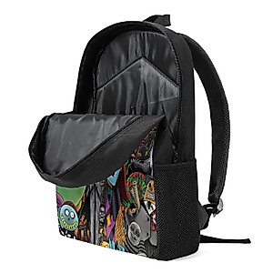 NO4LRM Casual Laptop Backpack Bookbag Large Capacity Shoulder Backpack Versatile Daypack Durable Hiking Rucksack