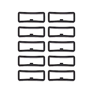 Micro Traders 10x Smartwatch Strap Ring Keeper 22mm Black Watch Band Ring Holder Watch Band Loop Silicone for Sport Watch Compatible with Huawei GT Sports Watch