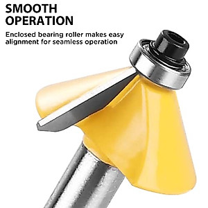 KOWOOD Router Bits Sets of 35B Pieces 1/4 Inch T Shape Wood Milling Cutter