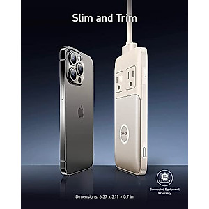 Anker Charging Station (AnkerPrime 100W), Compact Power Strip for Travel,Work, 5ft Detachable Extension Cord with 2 Outlets & 4 USB Ports, for iPhone14, Samsung, iPad, MacBook (not Battery/Wireless)