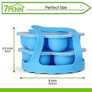 7Penn Silicone Egg Bite Molds Compatible with Instant Pot - 2-Pack Sous Vide Egg Bite Maker Accessory and Lifting Sling