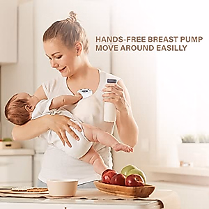 SKYWOT S21 Wearable Breast Pump Hands Free,Portable Hands Free Breast Pump for Breastfeeding,Electric Portable Wireless Breast Pumps,2 Modes&9 Levels Double Wearable Pump,21-24-27mm Flange,2 Pack