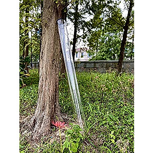 Unicoshape Patio Heater Replacement Quartz Glass Tube 51.2" Tall ø4 in Diameter with Support Rubber Ring, Fits 3-Sided Pyramid Heaters, Outdoor Propane Heaters Parts, Table Top Replacement