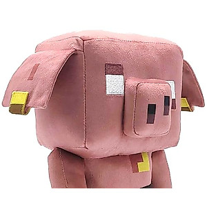 Minecraft Blaze Runt Plush Toy Pig with Sound & Glow-in-the-Dark Saber, 5.5-inch Stuffed Animal Inspired by Video Game