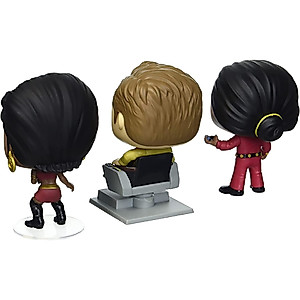 Funko TV: POP! Star Trek Collectors Set 1- Captain Kirk in Chair, Khan, Uhura, Multicolor, 3.75 inches