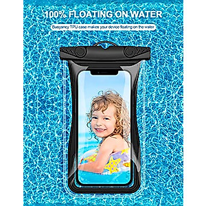 Vuwwey Waterproof Phone Pouch, [Built-in Pocket] Floating IPX8 Waterproof Phone Case with Adjustable Lanyard, Underwater Dry Bag Compatible with iPhone 14 13 12 11 Pro Max and Up to 6.9''- 2 Pack