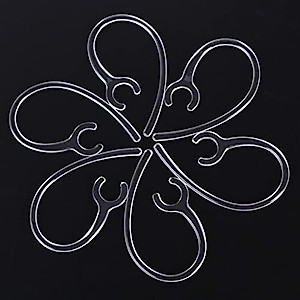 Mikikit Ear Hook 10pcs Hook Clamps HEA Universal for Ear Single Large Black Hanging Shape Replacement Earphone Clamp .mmrandom Color Clip Clear Small Headset Ear Clips