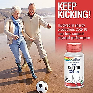 SOLARAY Pure CoQ-10 200 mg | Healthy Heart Function & Cellular Energy Support | Enhanced with Herb Blend | 30 VegCaps