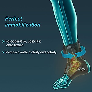 TYNOR Ankle Brace (S(7.2-8.4) inches) (Black)