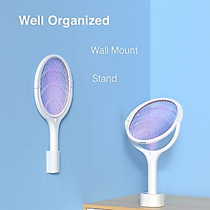 2-Pack Anne Diary Electric Bug Zapper Racket Mosquito Fly Gnat Wasp Killer USB Type-C Rechargeable Swatter Indoor Rotating Head