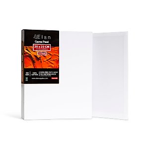 Elan Cotton Canvas Panels 8x10, 12-Pack Canvas Boards for Painting, Painting Canvas, Canvases for Painting, Art Board Bulk, Art Canvas Board, Blank Canvas Panel, Plain Canvas Board Art Canvas Panels