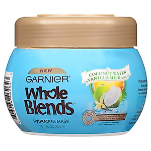 Garnier Whole Blends Hydrating Mask, Coconut Water & Vanilla Milk Extracts, 10.1 Fl Oz (Pack of 1)