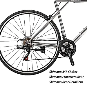 EUROBIKE OBK XC560 Road Bike 700C Wheels 54cm Frame for Men 21 Speed City Commuter Bicycle Complete Racing Bikes (Silver)