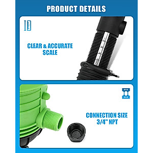 NEWTRY 0.4%-4% Fertilizer Injector for Drip Irrigation Adjustable Water Powered Dosing Pump 3/4" NPT