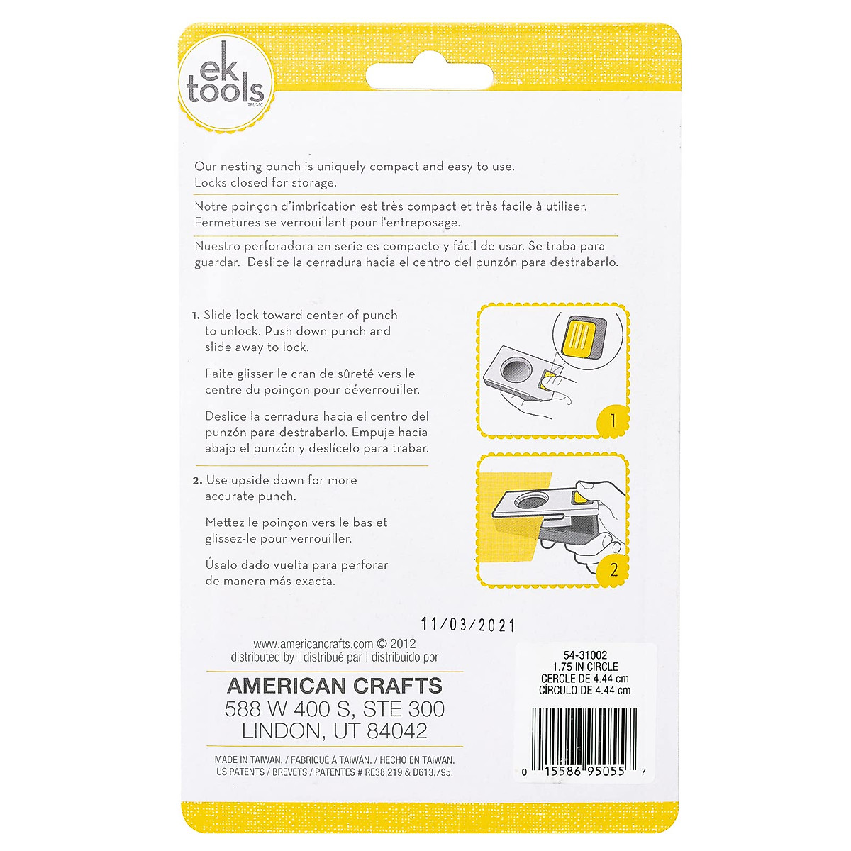 EK Tools Circle Punch, 1.75-Inch, New Package