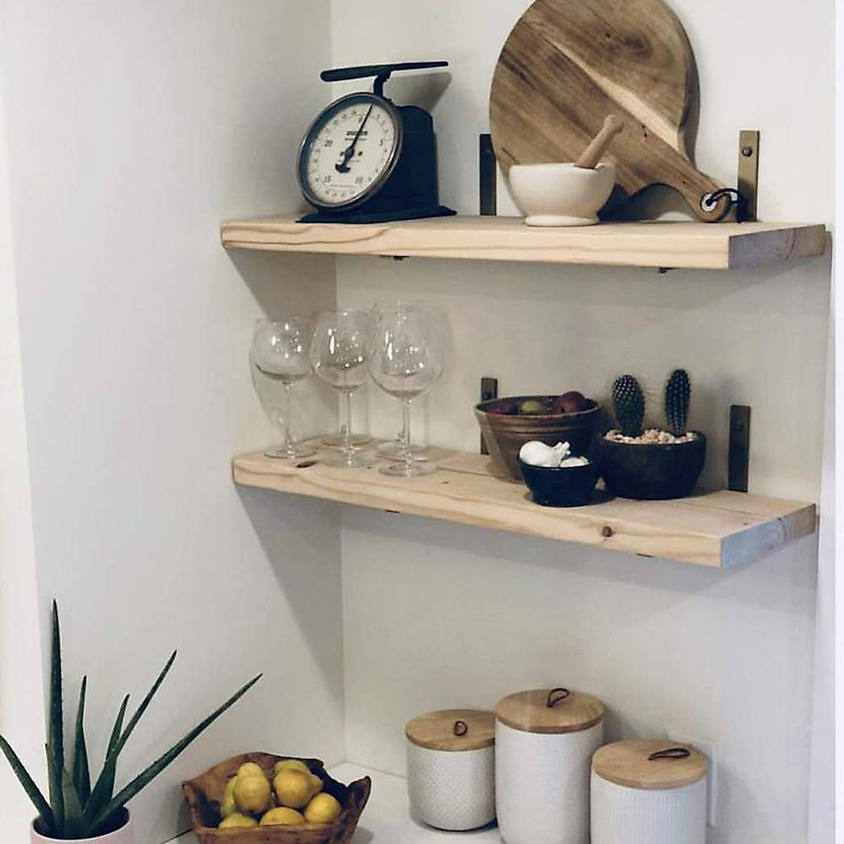 Shelf Brackets L Bracket 12 Inch 4PCS Heavy Duty Black Shelf Bracket Iron Metal Wall Bracket for DIY Open Shelving Rustic Bracket