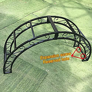 Semi-Circular Garden Arch,Iron Art Rose Arch,Climbing Plants Arch Arbor Wall Trellis,for Decoration Outdoor Gardens Entrance/Villa Door Arches,Black (Size : 180x90cm/70.8x35.4in)