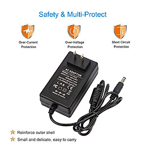 12V 2.5A Power Adapter - COOLM AC 100-240V to DC 12V 2500mA Power Supply Transformer Charger 12V/2.5A for 12V Analog DVR NVR HVR CCTV Security Camera/RGB LED Strip Lights