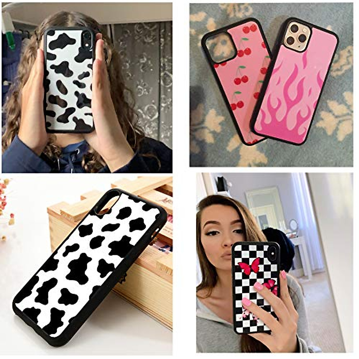 XUNQIAN Compatible for iPhone 12 Case, iPhone 12 Pro Case, Black Leopard Cheetah Animal Skin Print Art Thin Soft Black TPU +Tempered Mirror Protective Case for Apple 12/12 Pro (for iPhone 12/12 Pro)