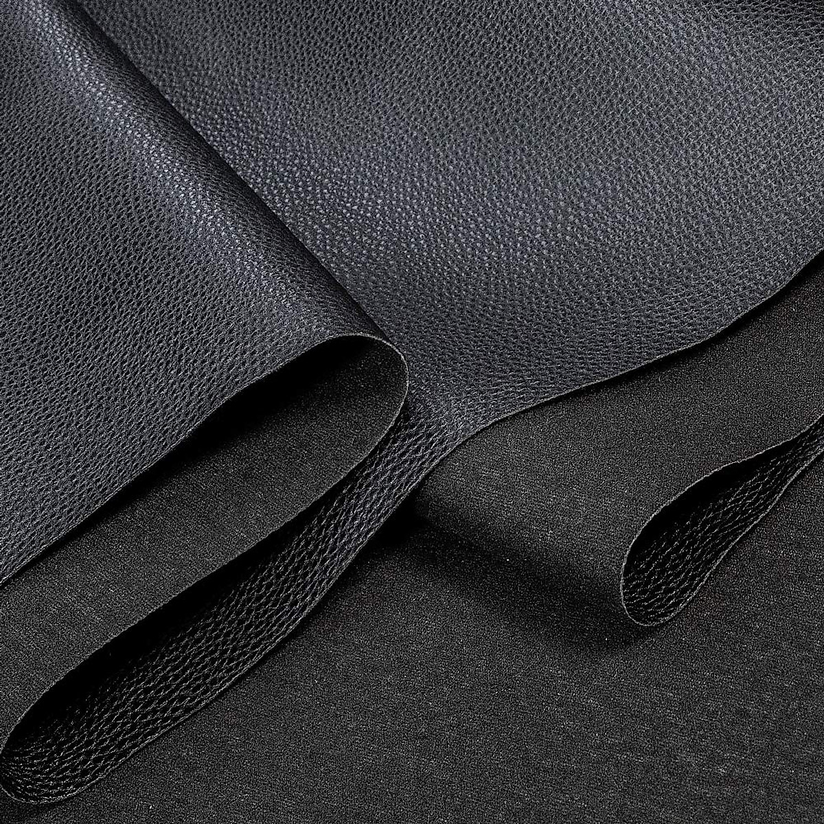 TORRAMI Soft Synthetic PU Fabric Material Faux Leather Sheets 2 Yards 54" x 72", 0.95mm Thick for Upholstery, DIY Crafts,Pebbled Pattern Black