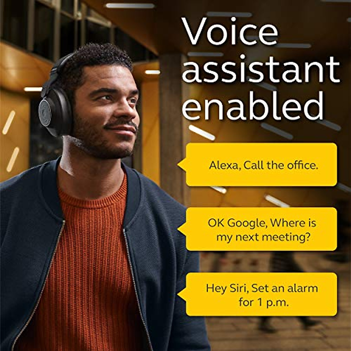 Jabra Elite 85h Wireless Noise-Canceling Headphones, Titanium Black – Over Ear Bluetooth Headphones Compatible with iPhone & Android - Built-in Microphone, Long Battery Life - Rain & Water Resistant