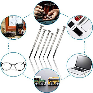 6PCS Mini Screwdriver Set, Precision Small Screwdriver Kit for Jewelry Watch Eyeglass Electronics Repair - Premium Screwdrivers with 6 Different Size Flathead and Phillips, Gadgets Tools for Home