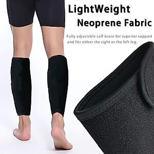 HOPEFORTH Calf Support Brace 2 Pack Adjustable Shin Splint Compression Calf Wrap
