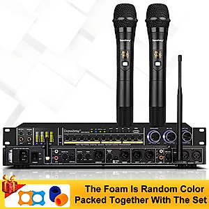 Depusheng REV3900 KTV Pre-Effector Household Reverberator Karaoke Anti-Howling Audio Processor USB Bluetooth Device with Microphone