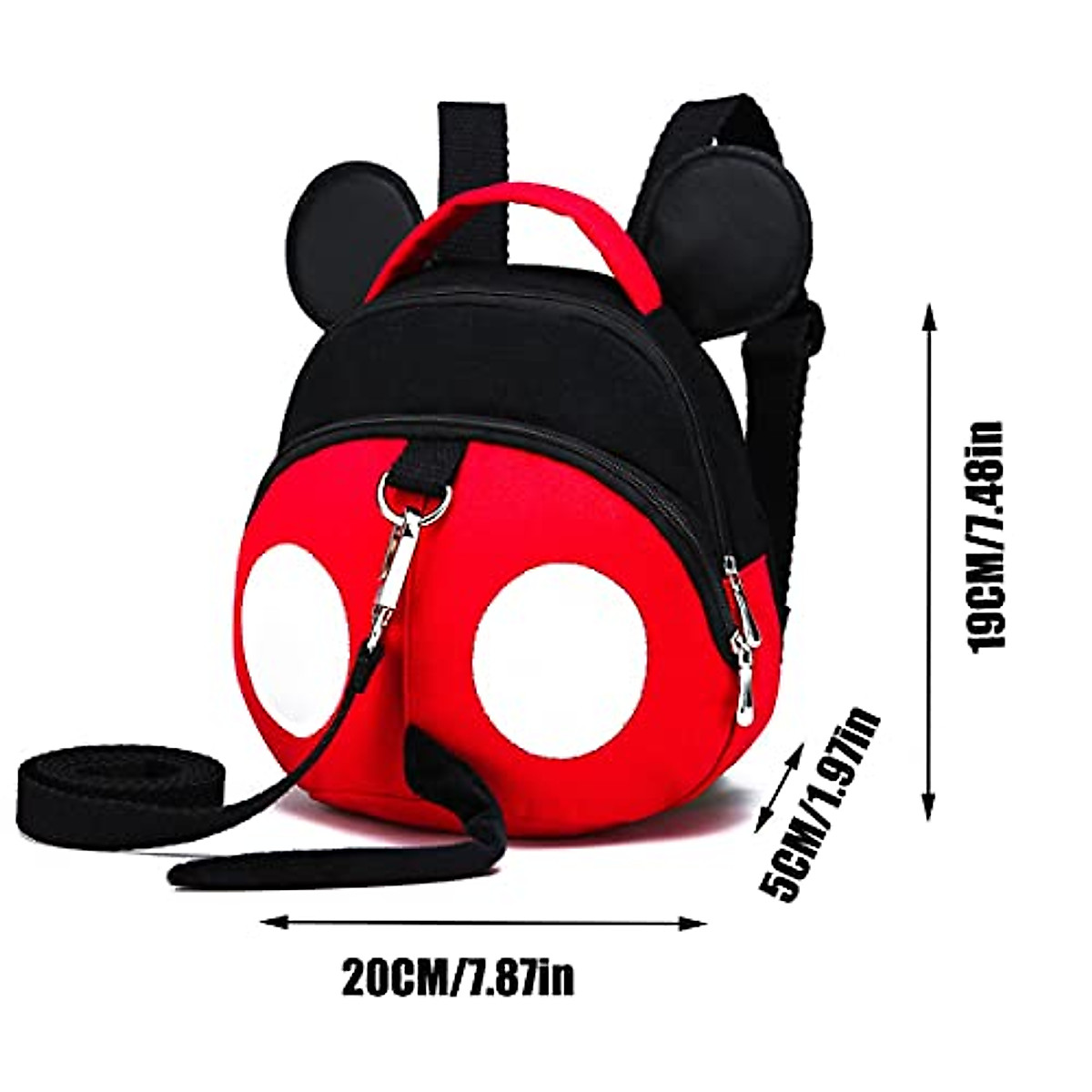 Baby Anti-Lost Harness, Yimidear Purified Cotton Toddler Safety Leash for Babies & Kids Boys and Girls (Red)