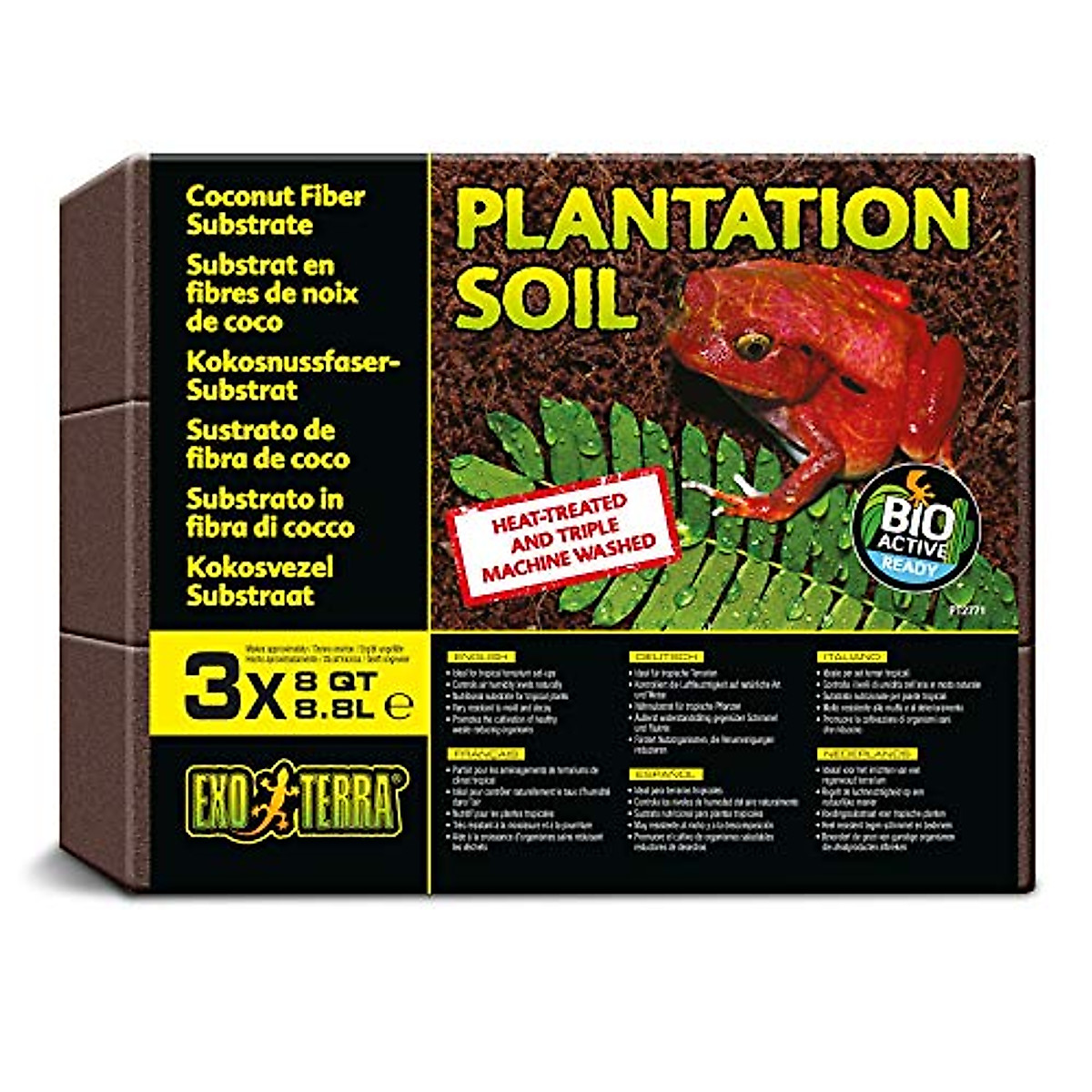 Exo Terra Plantation Soil, 8 Quarts, 3-Pack