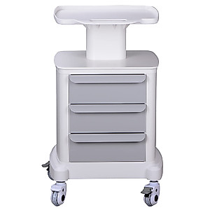 Professional-Grade 3-Drawer Utility Cart on Wheels - Trolley Cart w/ 3 Drawers & Utility Desk - Mobile Storage Cart, Cavitation Machine, Salon Supplies - Max 50kg/110lb Load…