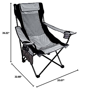 Kijaro Sling Camping Chair, One Size, Hallett Peak Gray