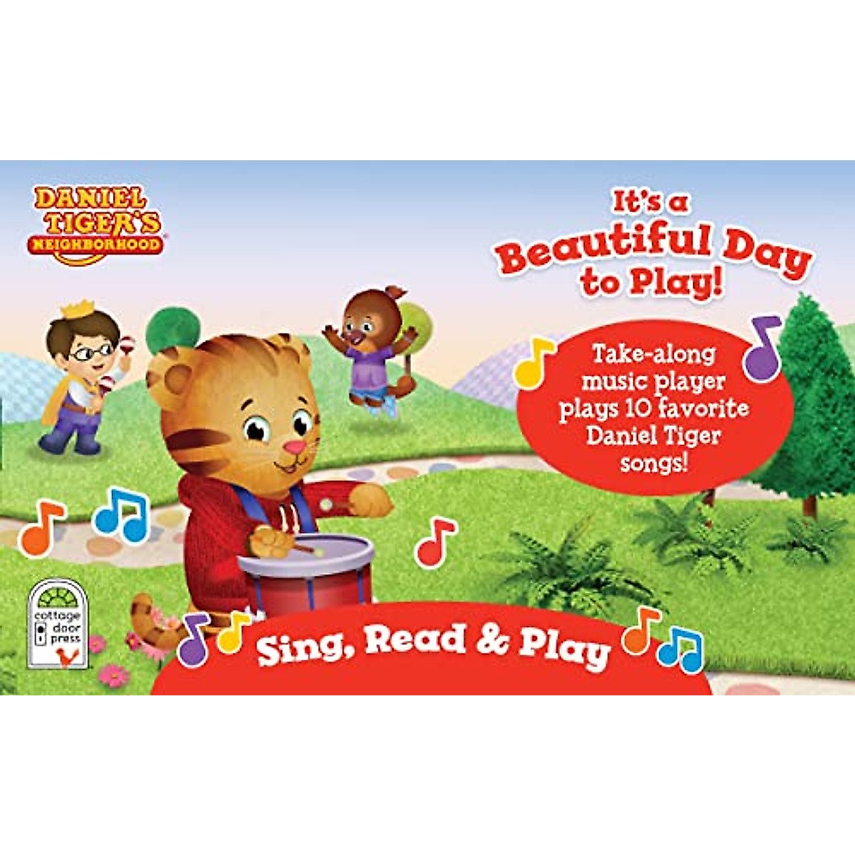 Daniel Tiger It's A Beautiful Day to Play - Children's Deluxe Music Player Board Book: Includes Detachable Toy Portable Musical Sound Machine
