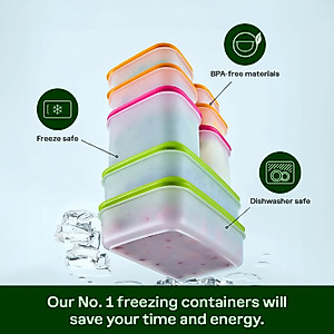 Tupperware Freezer Mates Gen II 8 Piece Food Storage Container Set, Dishwasher Safe and BPA Free (8 Containers, 8 Lids)