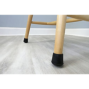 Shepherd Hardware 8759E Rubber Leg Tips, 5/8 Inch (Pack of 24),Black