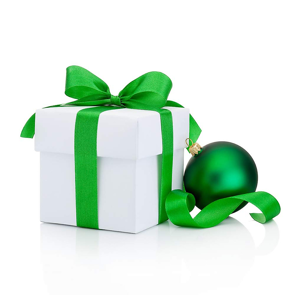 LIUYAXI Green Double Face Satin Ribbon 1/4" X 50 Yards, Ribbons Perfect for Crafts, Gift Wrapping, Bow Making and More