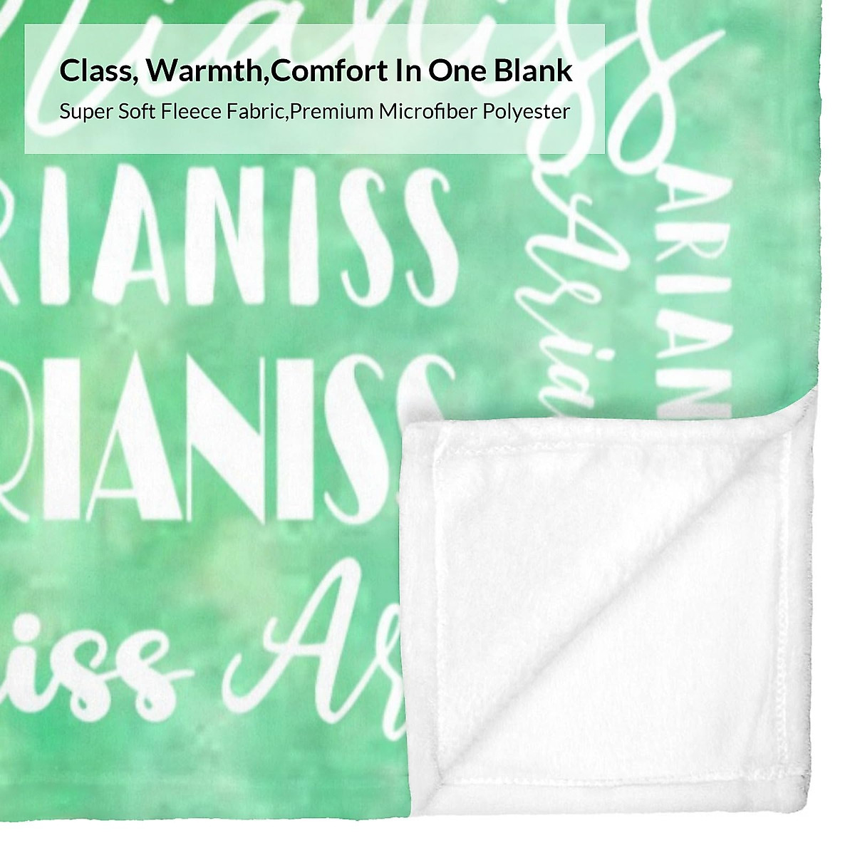 Customization of lover Custom Name Blankets Personalized Blanket and Throw Customized Flannel Blankets for Kids Adult(50''x60'')