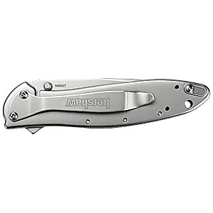 Kershaw Leek Serrated EDC Pocketknife, 3" Sandvik 14C28N Steel Blade, assisted opening Folding Knife, Dual Lock System