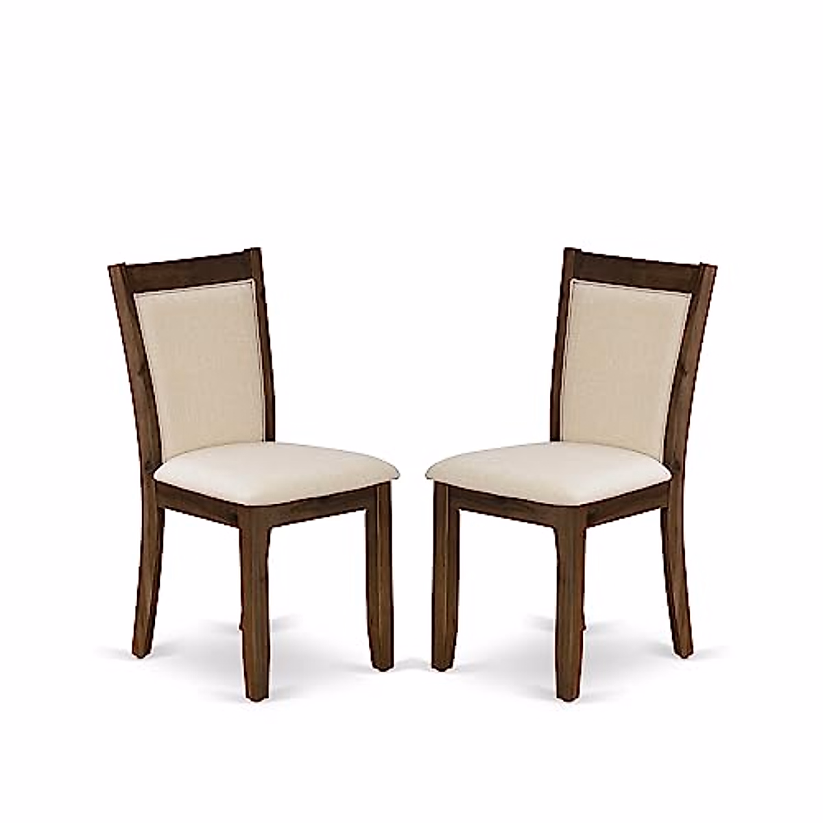 East West Furniture HBMZ5-AWA-32 5 Piece Dining Room Furniture Set Contains a Round Dining Table and 4 Parson Chairs, 42x42 Inch, Antique Walnut