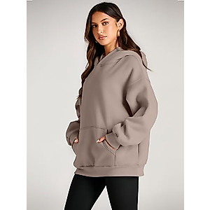 Trendy Queen Womens Oversized Sweatshirts Long Sleeve Shirts Fall Fashion 2024 Cute Fleece Hoodies Sweaters Casual Y2k Clothes Pullover Winter Outfits Teen Girls