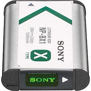 Sony NP-BX1 Lithium-Ion X Type Battery, Silver (2-Pack) Bundle with Lexar Professional 633x 64GB UHS-1 Class 10 SDXC Memory Card and Deco Photo All-in-One Cleaning Kit with Carry Case (7 Items)