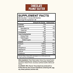 selfevolve Isotein Isolate Protein Powder - Post Workout Recovery Protein Powder - 25g Whey Isolate Protein, 0g Added Sugar, 1g Fat (Chocolate Peanut Butter, 2lbs)